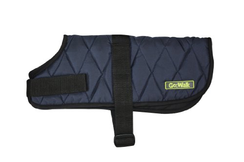 Go Walk Quilted Dog Coat, Large, Navy – Dogoutfit